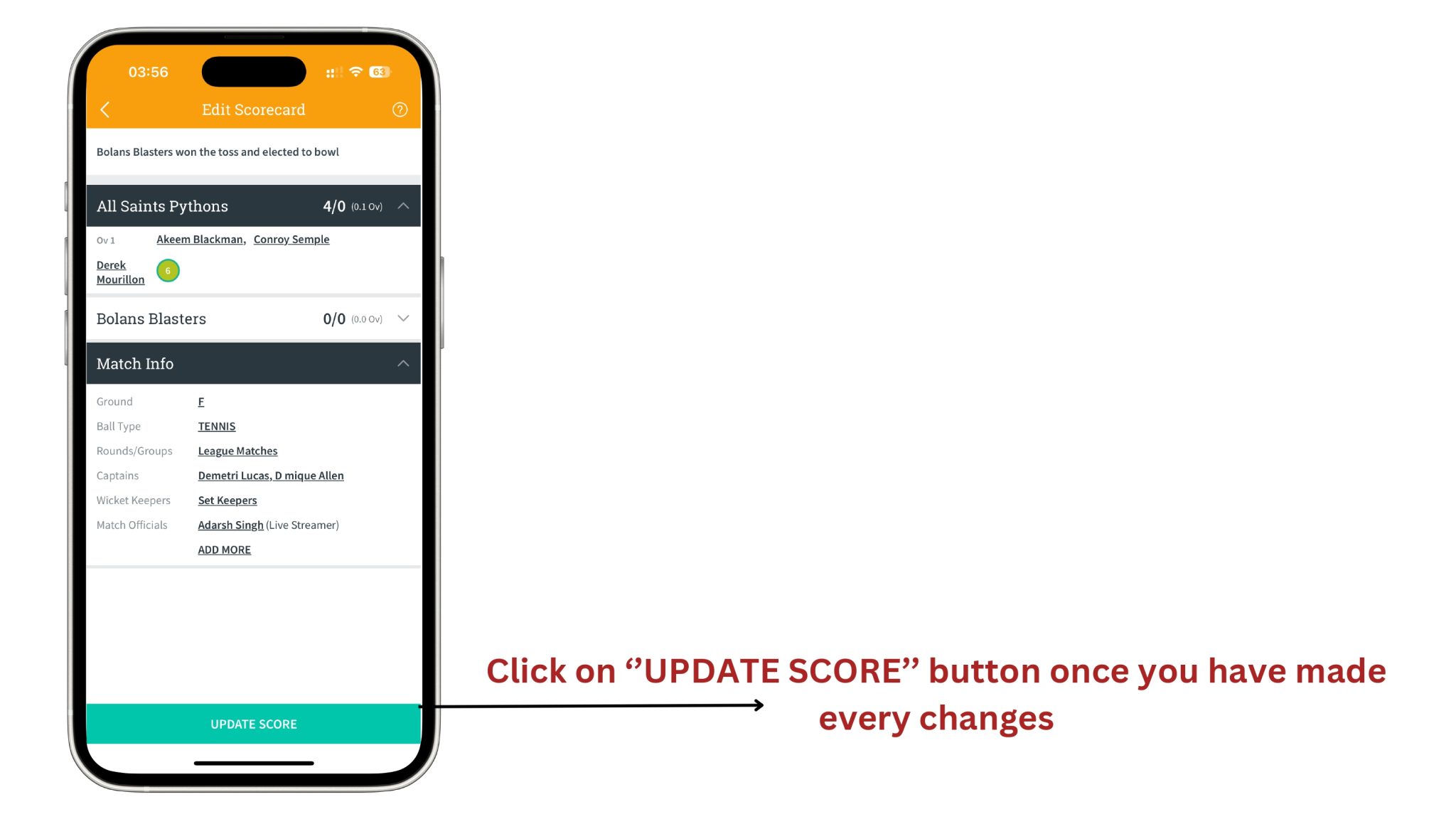 How to Edit Scorecards in Live Matches on CricHeroes App